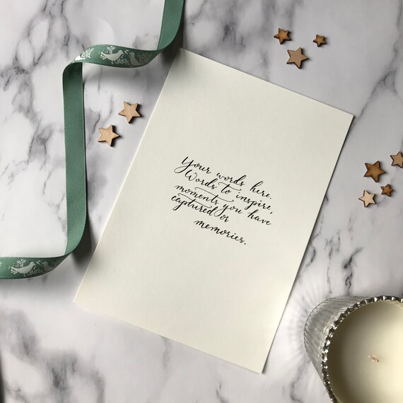 Custom Handwritten Calligraphy Quote | Etsy