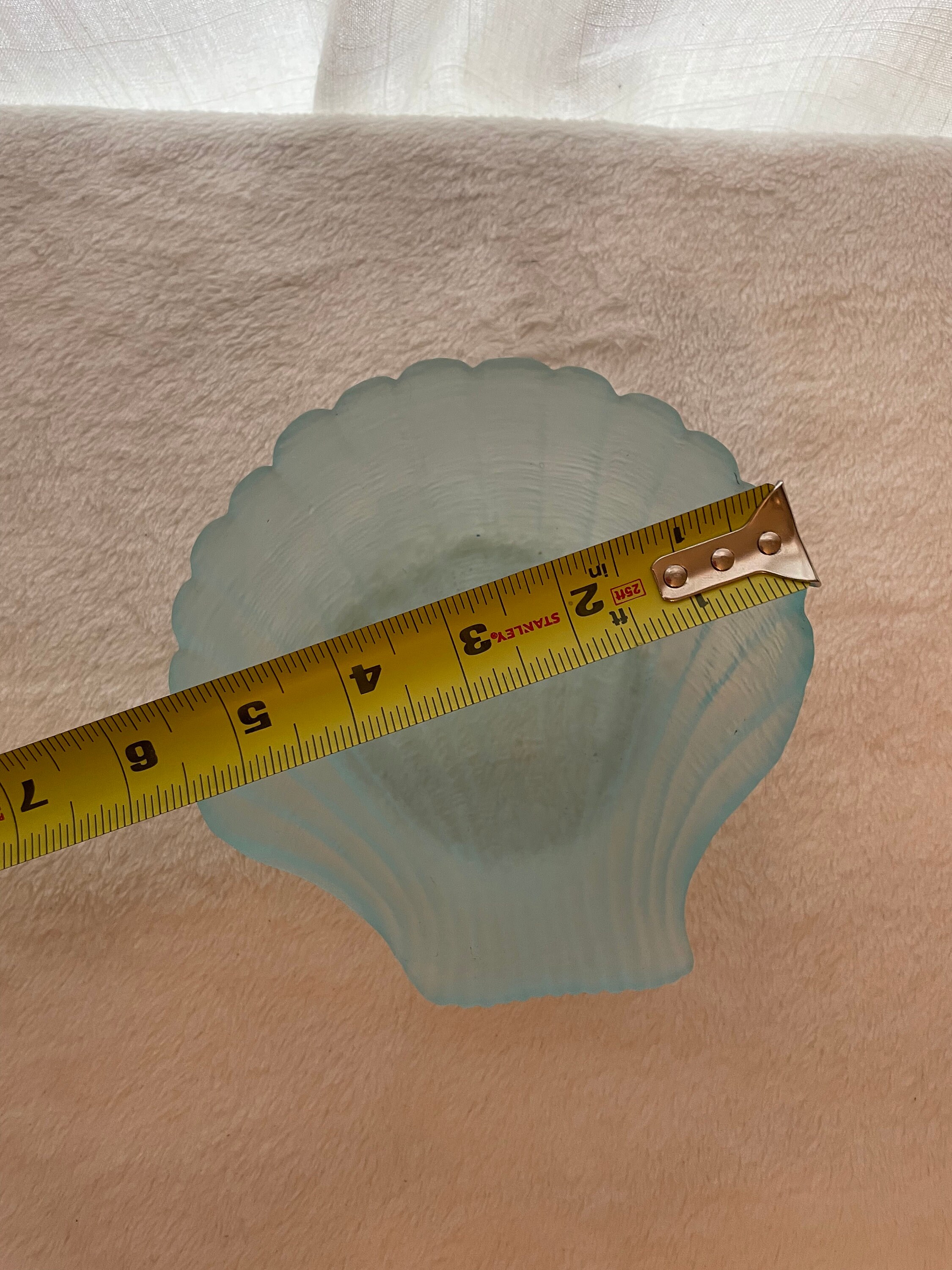 Baby Blue Seashell Dish / Glass Seashell Bowl - Etsy