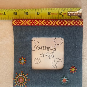 Denim Photo Frame / Beaded Photo Frame / Hippy Frame - Etsy