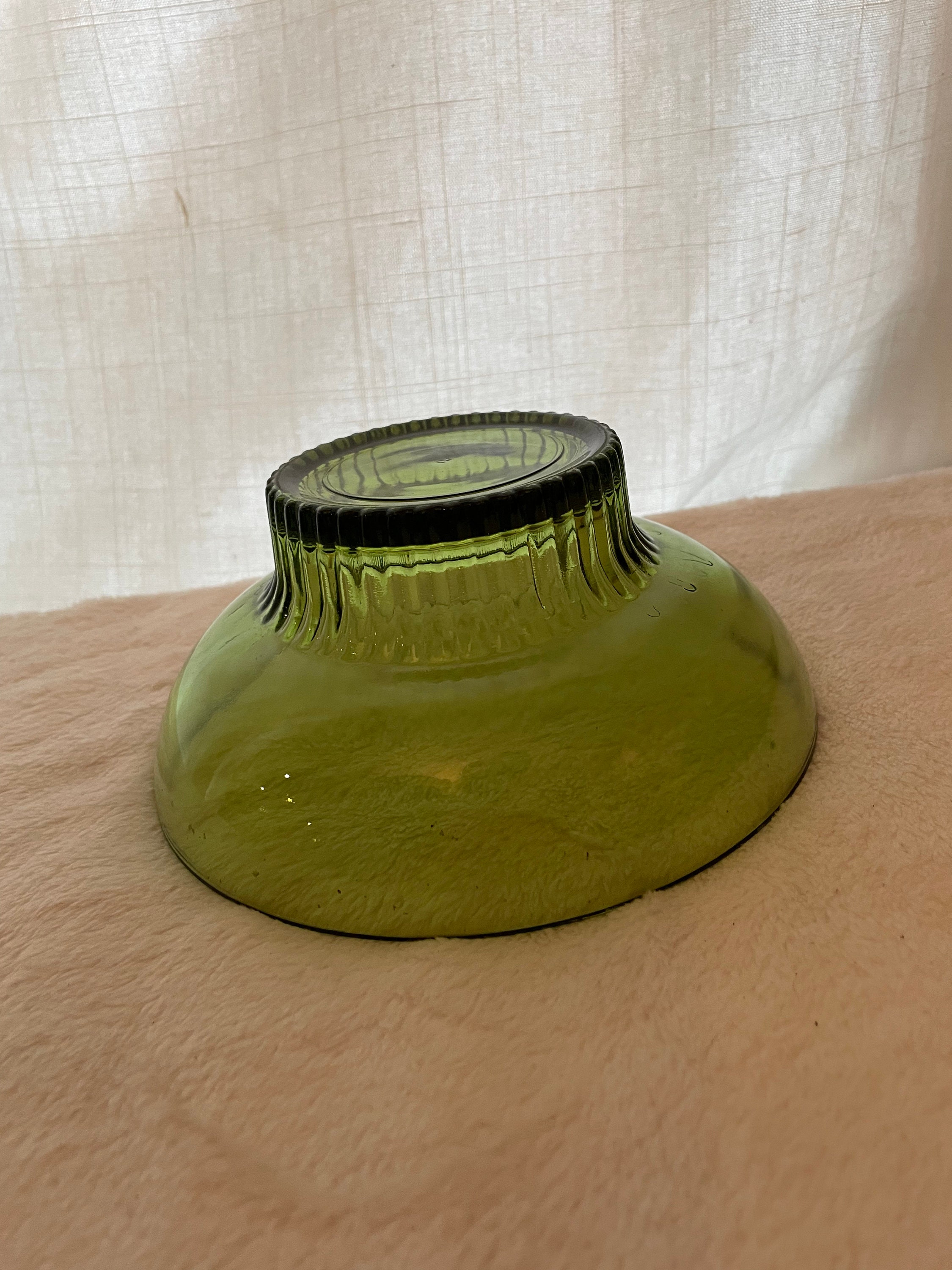 Green Textured Glass Bowl / Stained Glass / Textured Bowls / - Etsy