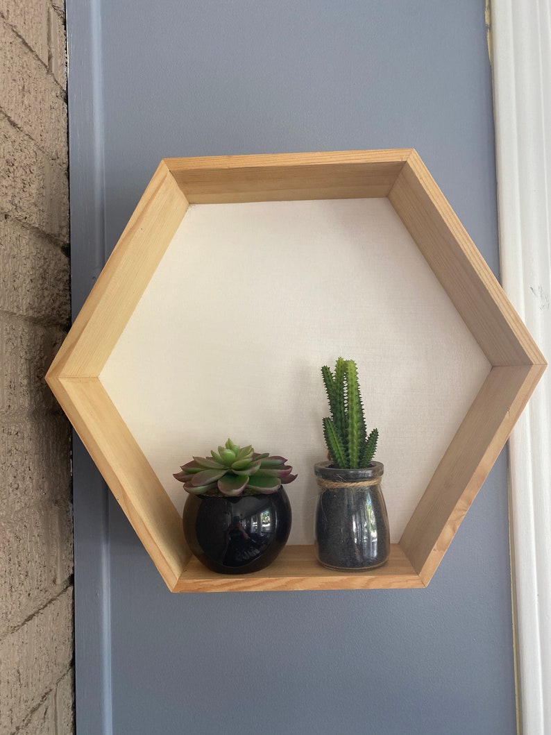Octagon Wooden Shelf - Etsy UK