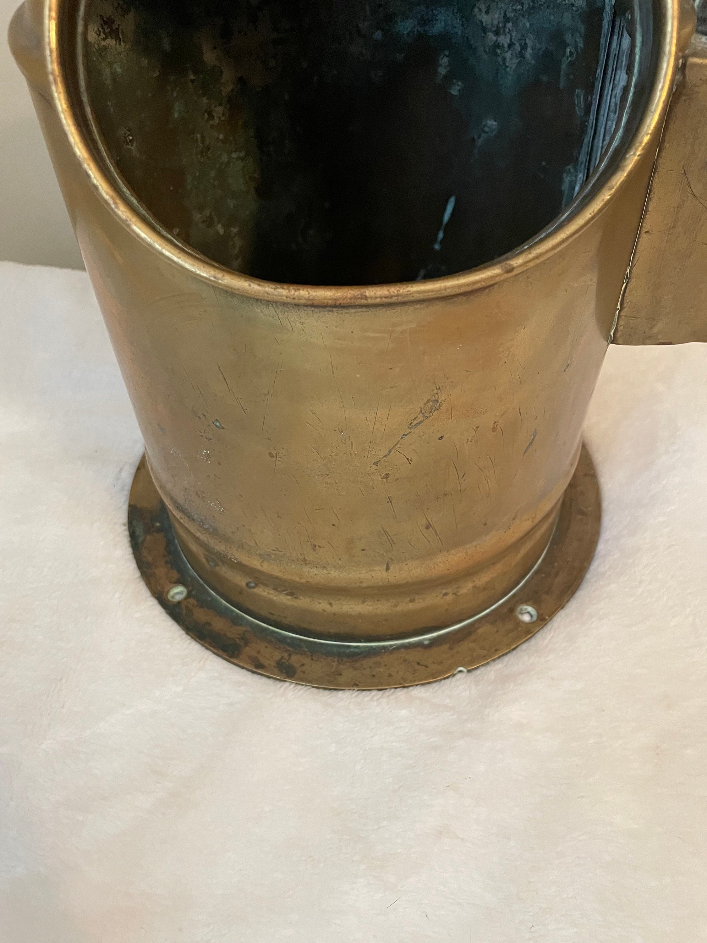 BINNACLE SHIP LAMP / Big Brass Decor Lantern / Brass Fire Place / Brass ...