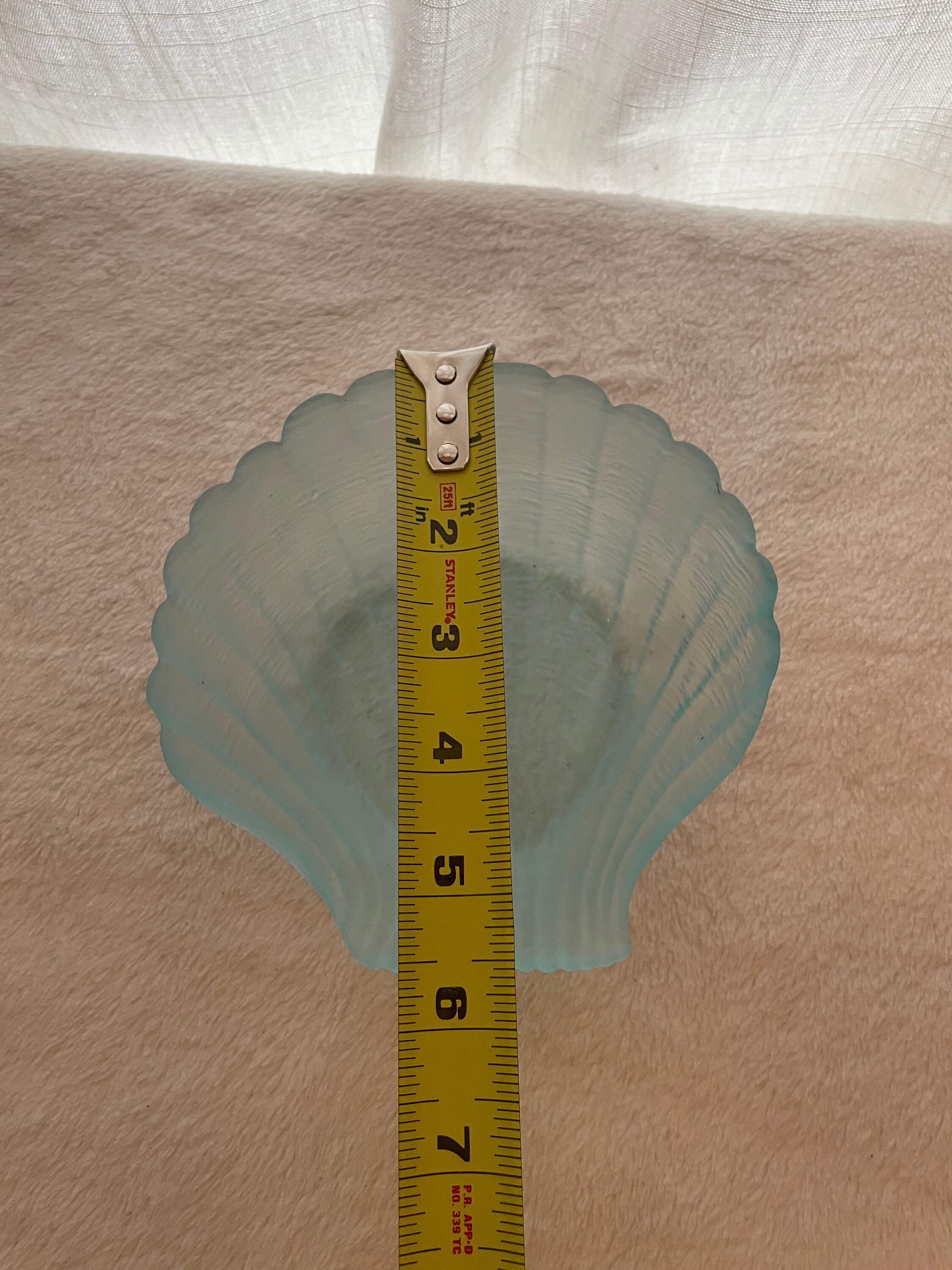 Baby Blue Seashell Dish / Glass Seashell Bowl - Etsy