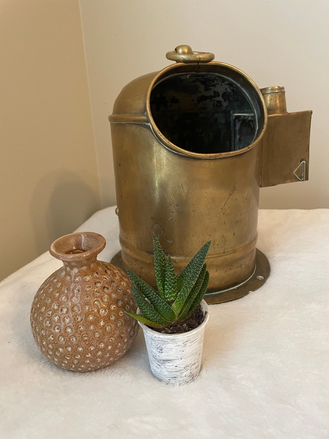 BINNACLE SHIP LAMP / Big Brass Decor Lantern / Brass Fire Place / Brass ...