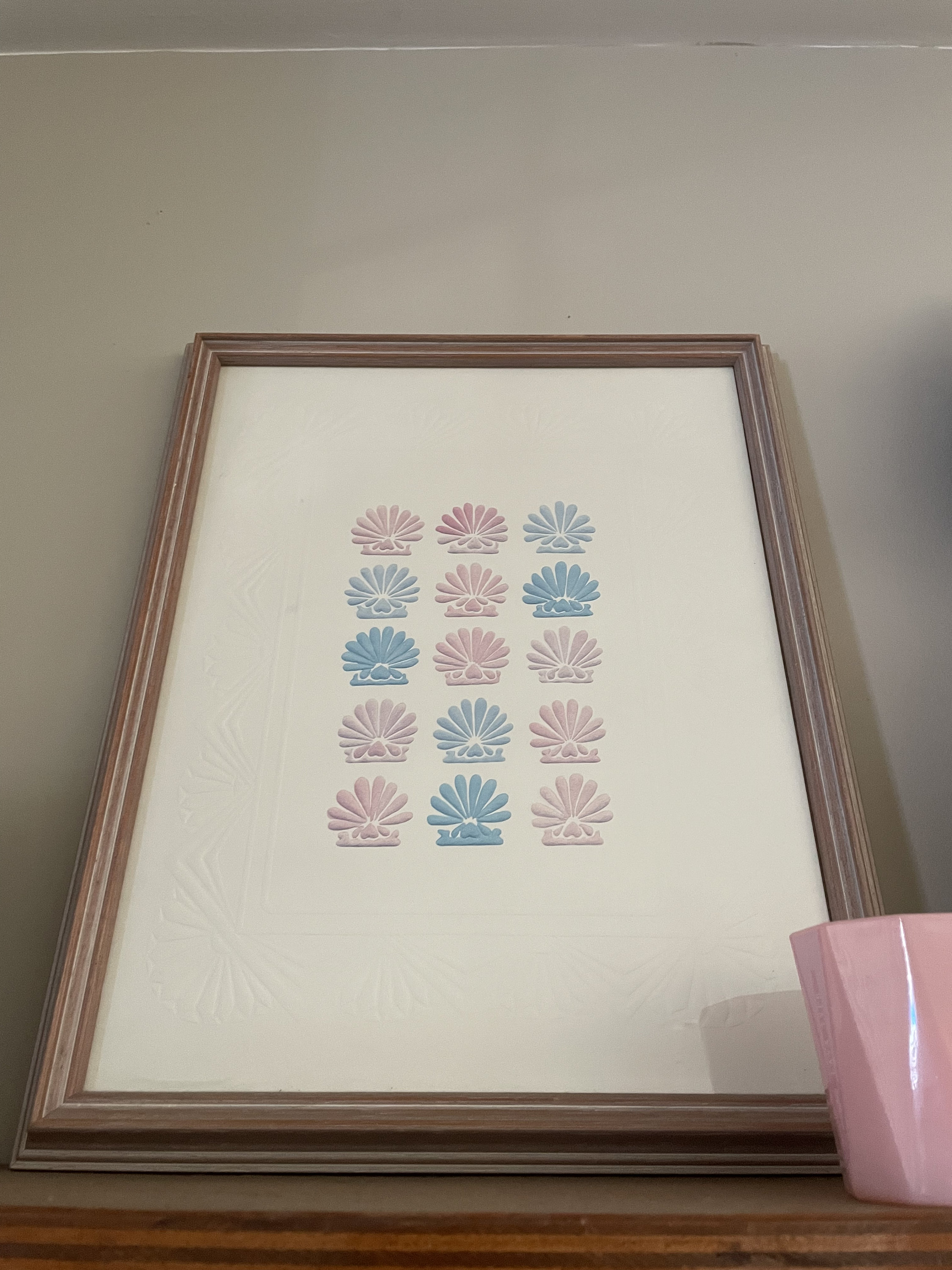 Textured Mcm Print and Frame / Mcm Art Work / Art Deco - Etsy