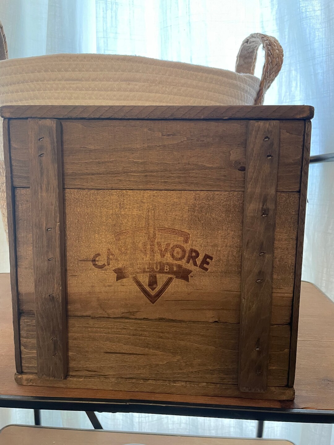 Rustic Wooden Box “carnivore” Made - Etsy
