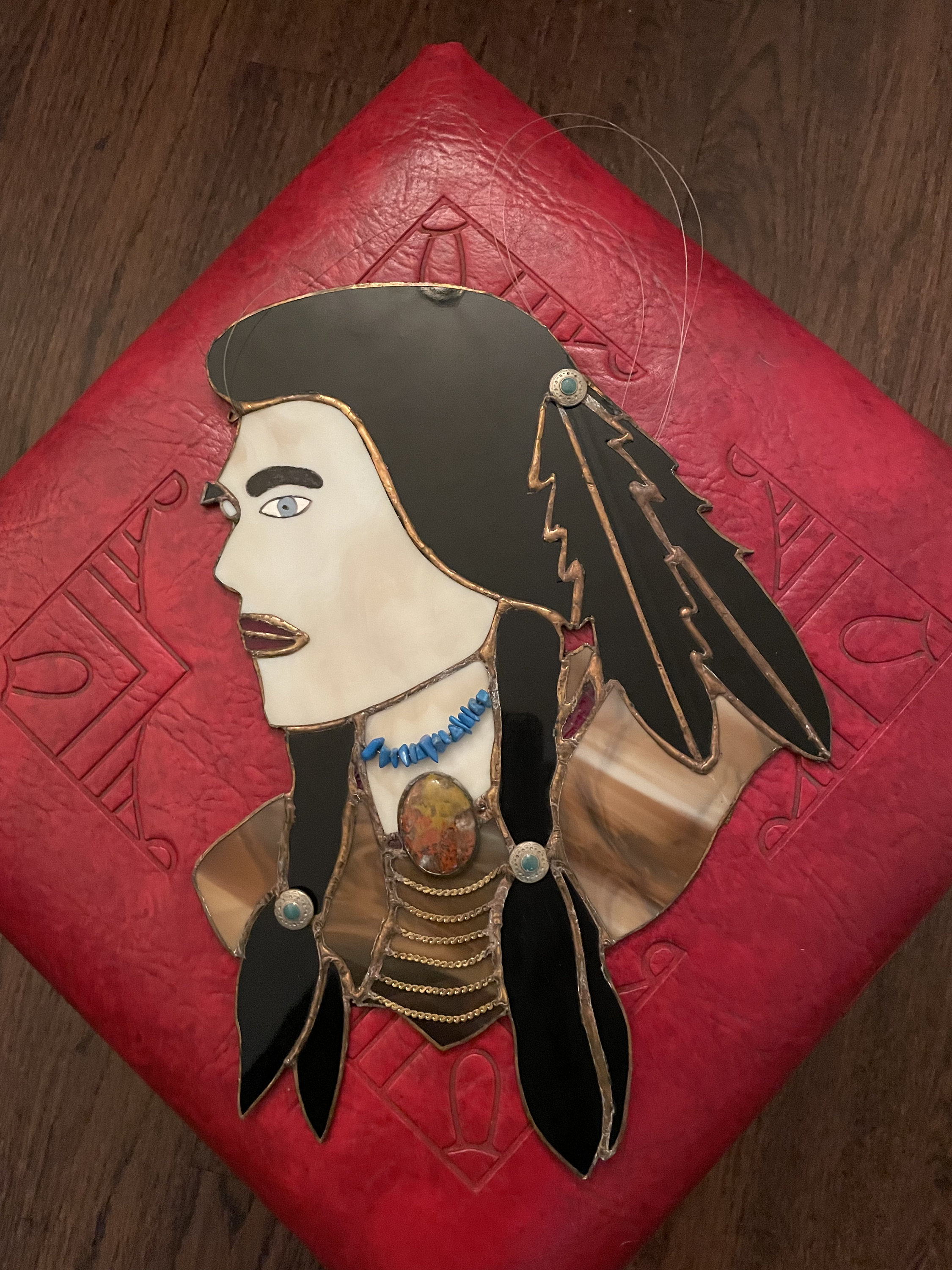 One of a Kind Indigenous Stained Glass Window Art Work / - Etsy