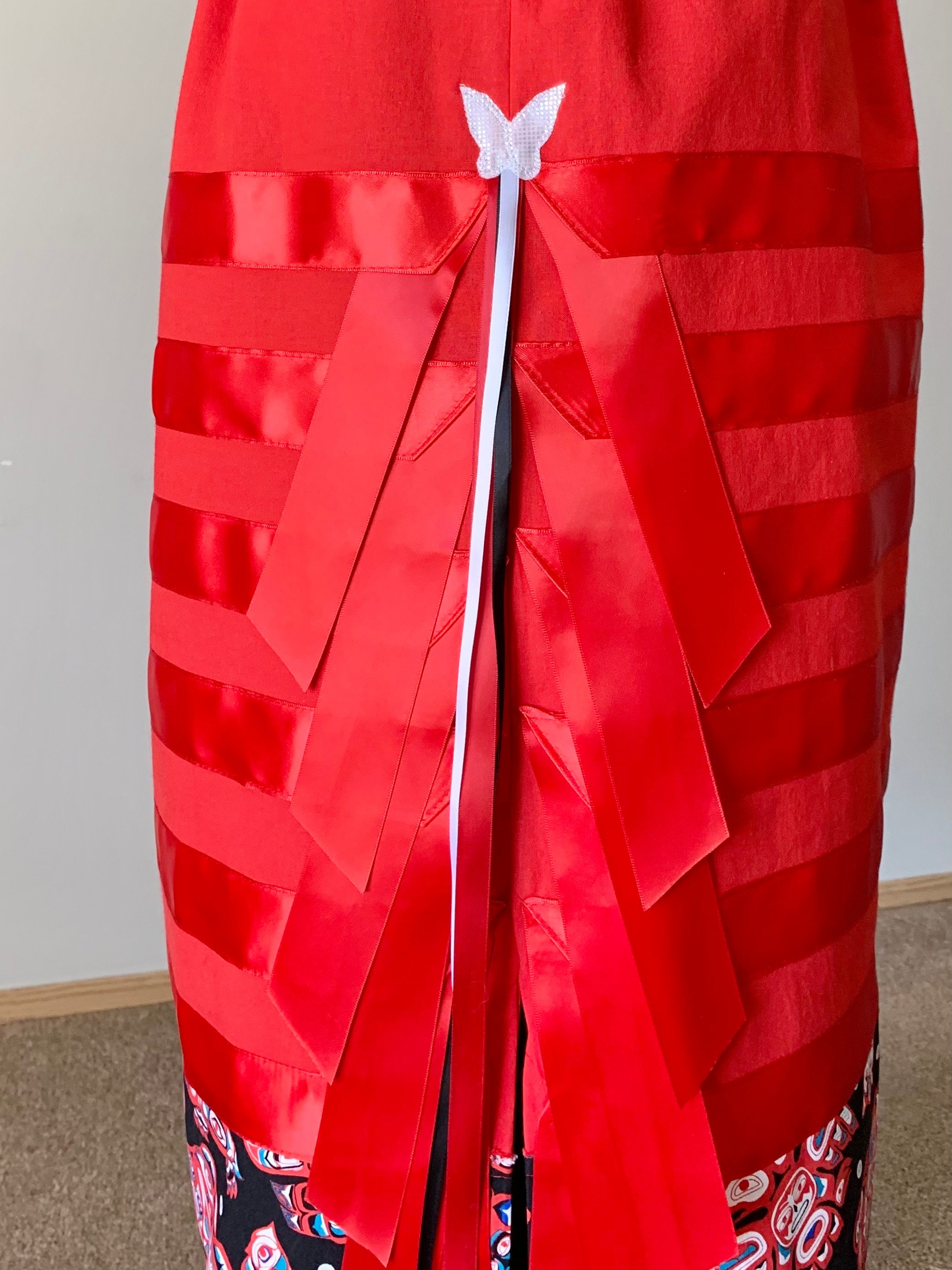 Honouring MMIW Ribbon Skirt in Feathered-ribbon Design With - Etsy