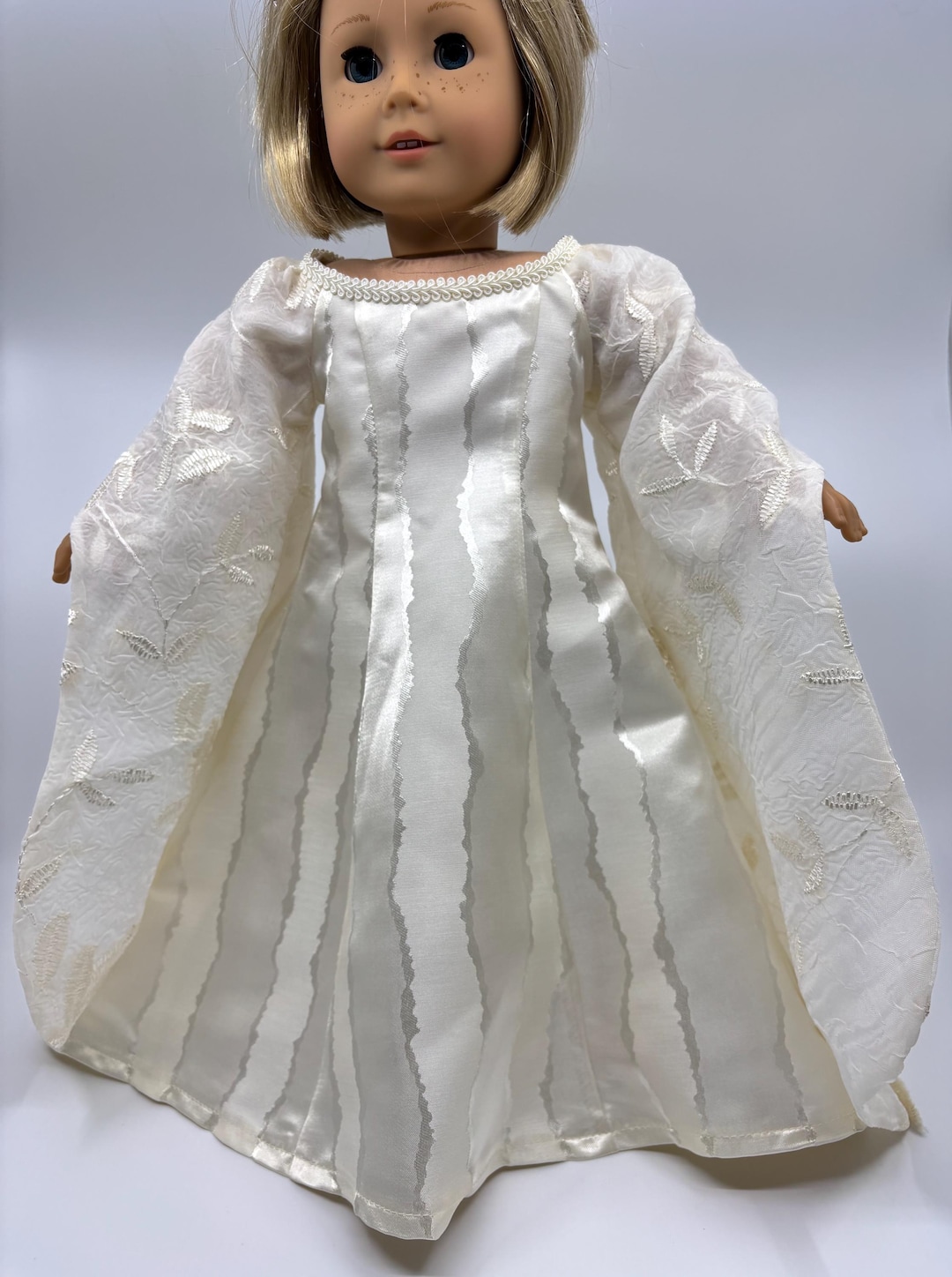 18 Inch Doll Ivory Satin Medieval Style Long Sleeve Dress - Etsy