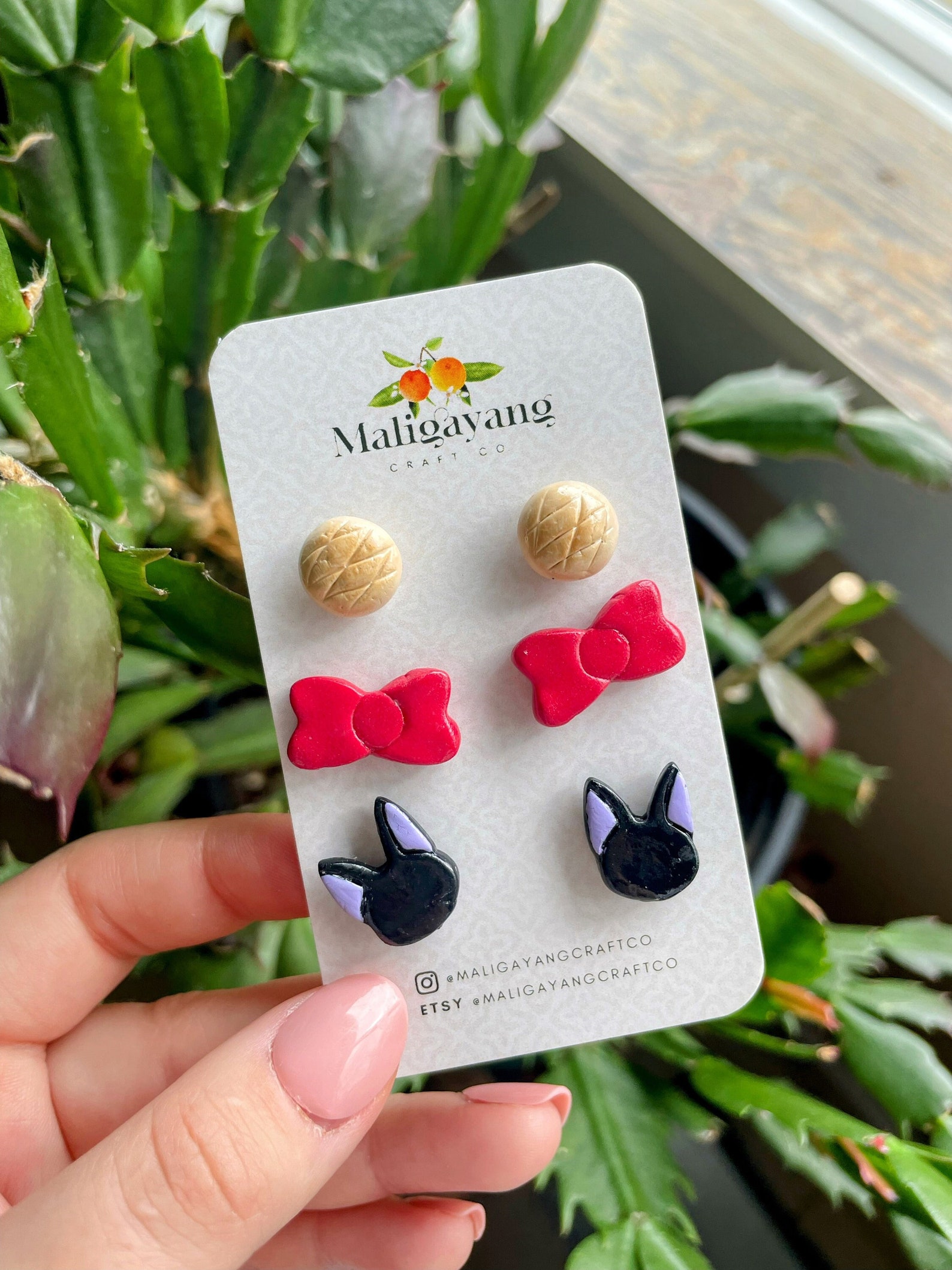 Jiji-inspired Stud Earring Pack | Light-weight Polymer Clay | Filipino ...