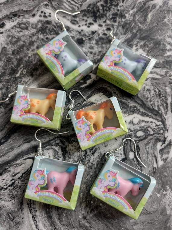 My Little Pony Earrings Featuring the Mini Toy in It's | Etsy