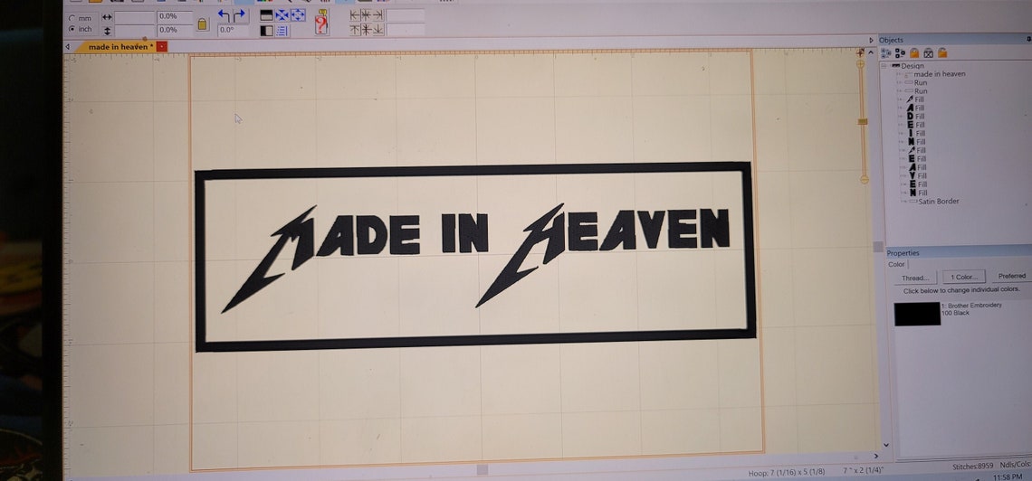 MADE IN HEAVEN (pes File) - Etsy