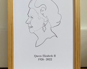 Queen Line Drawing - Etsy UK