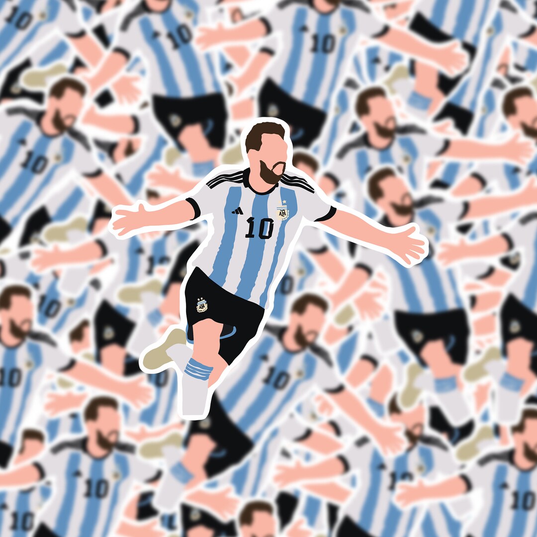 Messi World Cup Celebration Sticker - Etsy