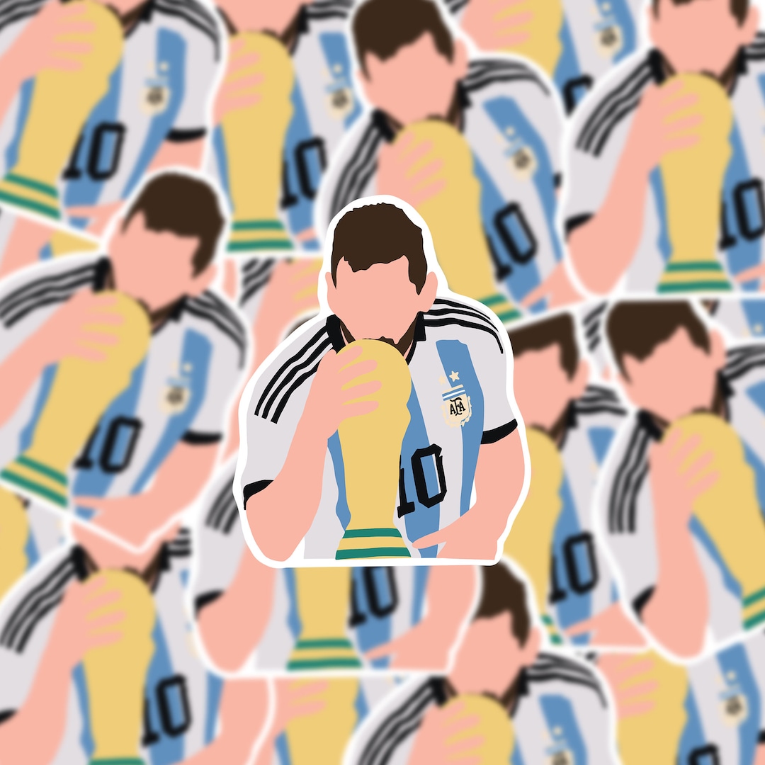 Messi Kisses World Cup Trophy - Etsy