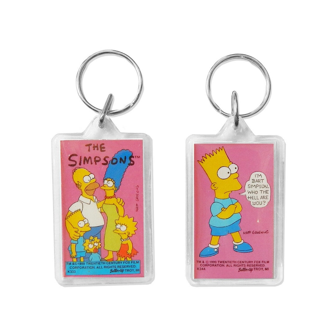 Vintage and Deadstock Simpsons Keychains - Etsy