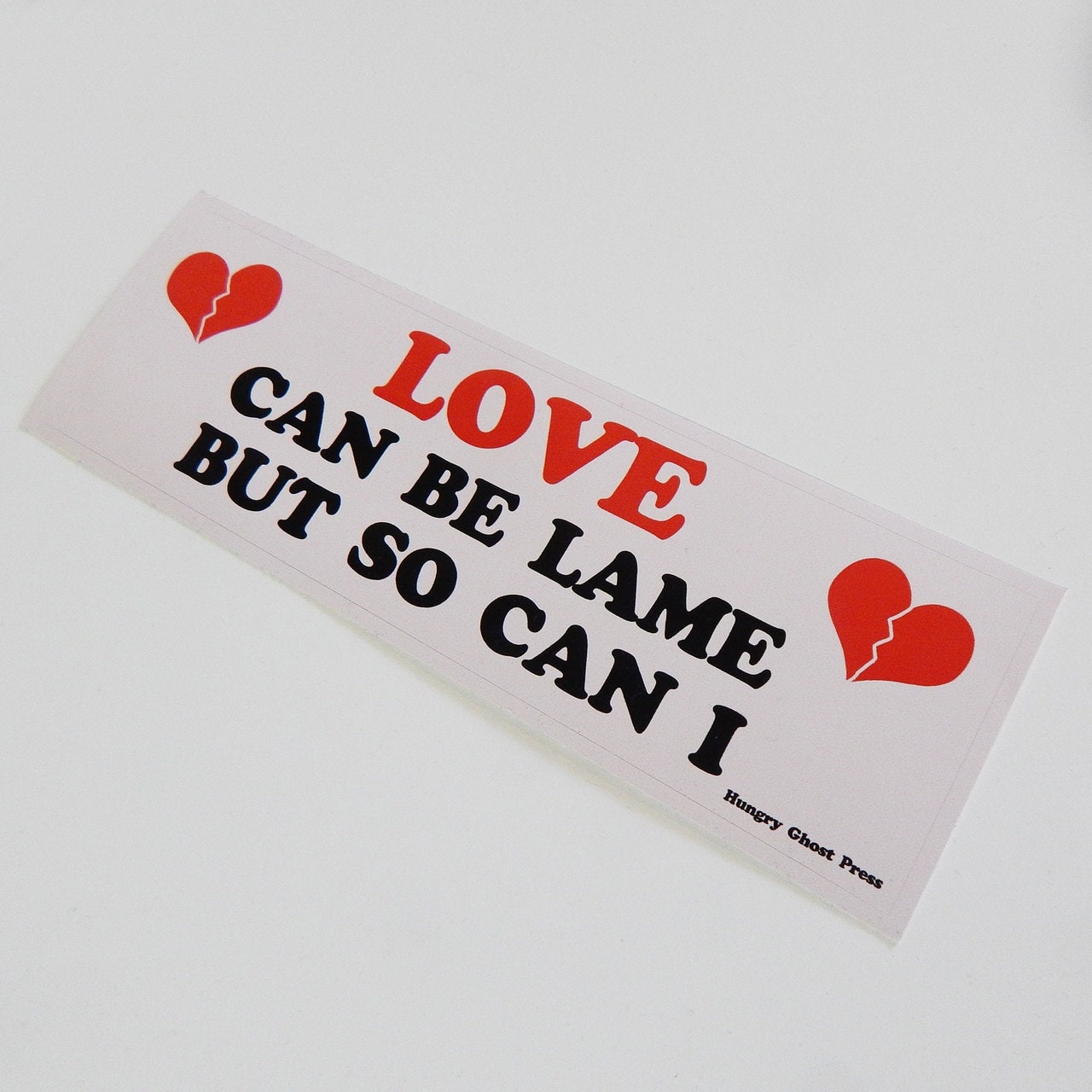 Love is Lame Bumper Sticker - Etsy