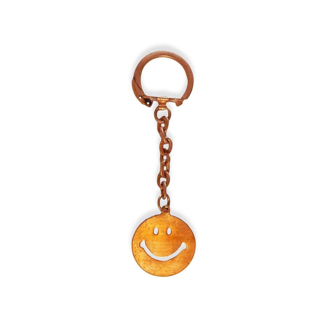 Smiley Vintage Keychain - Etsy