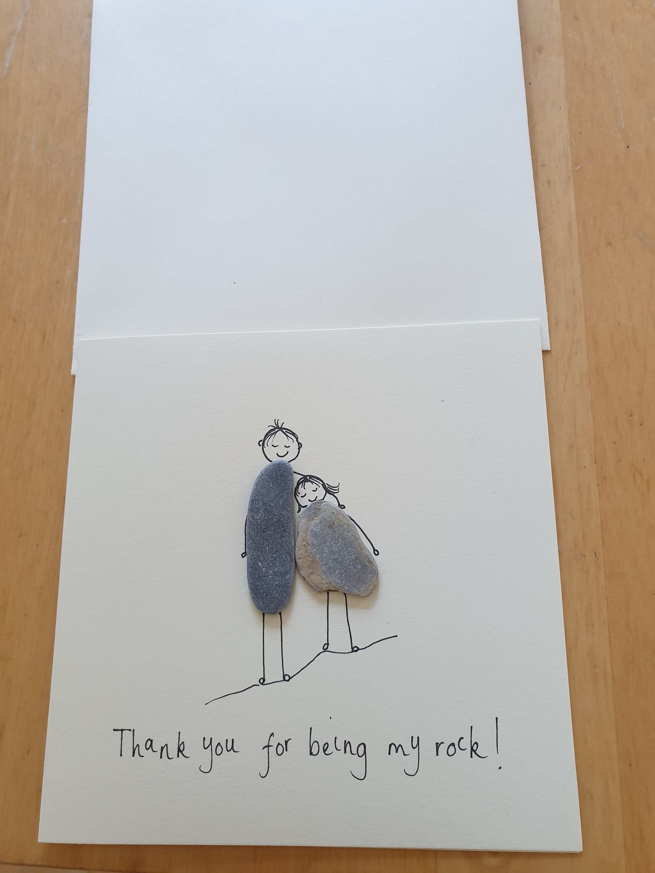 Thank You for Being My Rock Card Handmade Pebble Card From - Etsy UK