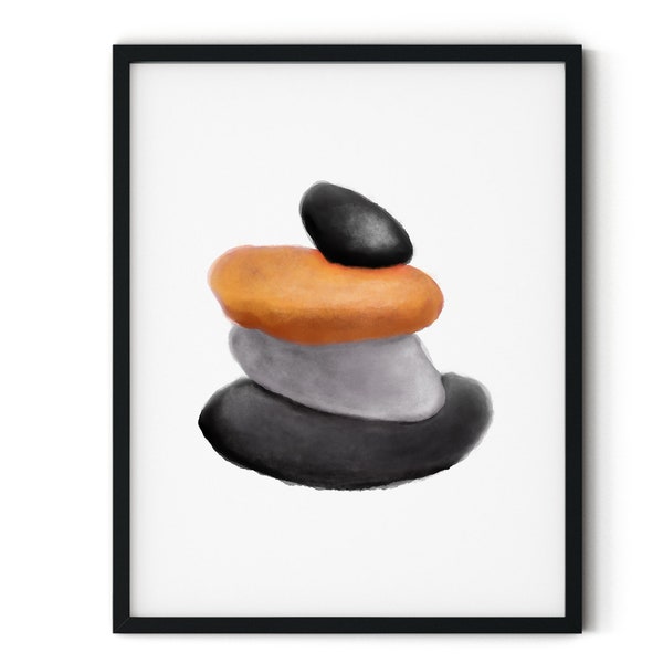 Zen Rocks Wall Art - Etsy