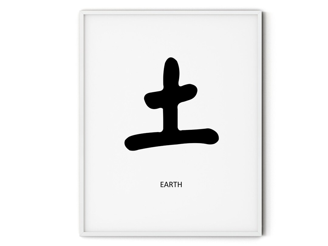 Feng Shui Earth Element Chinese Character Digital Print - Downloadable ...