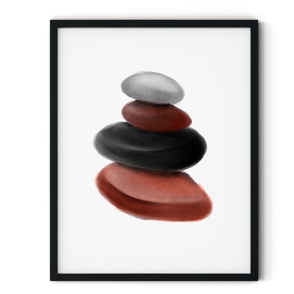 Zen Rocks Wall Art - Etsy