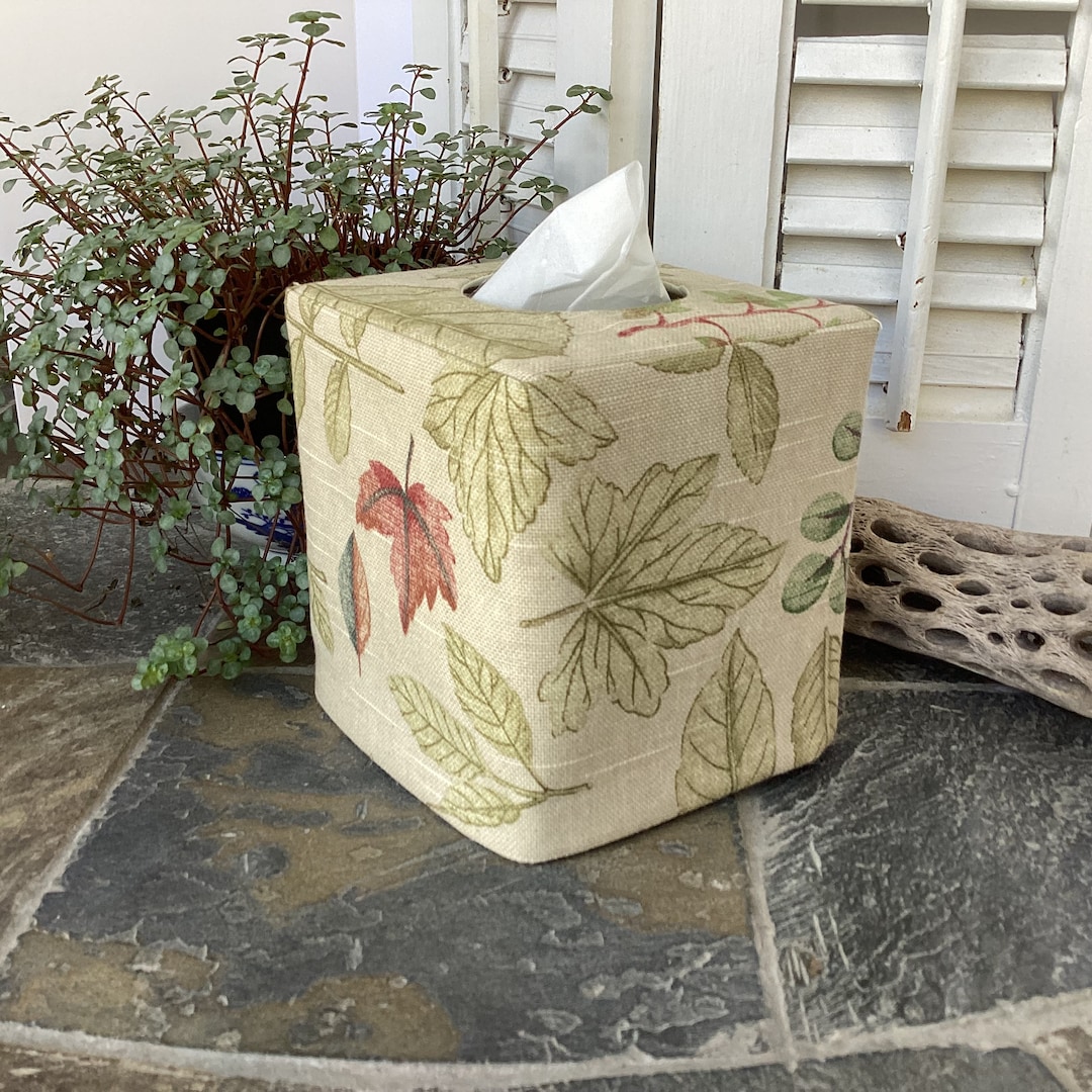 Autumn Leaves Tissue Box Cover - Etsy