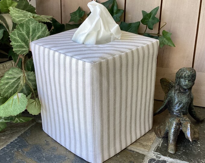 Simply Ticking Tissue Box Cover - Etsy