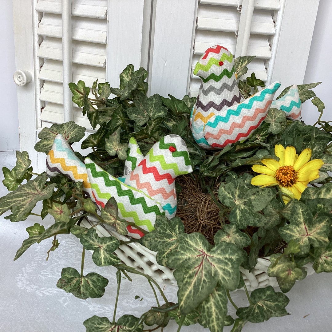 Ric-rac Printed Cotton Fabric Happy Birds - Etsy