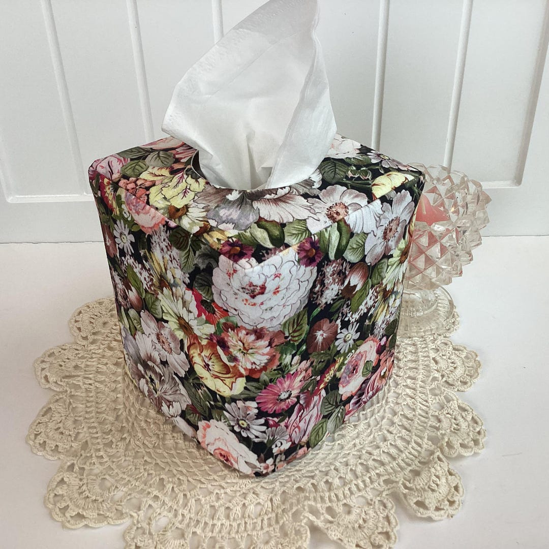 Box of Flowers Tissue Box Cover - Etsy