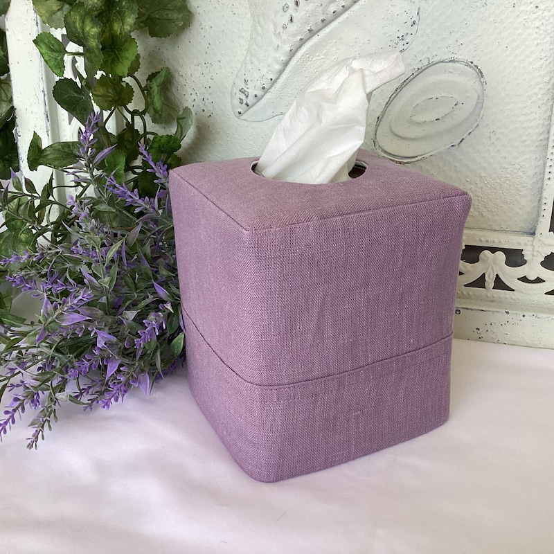 Linen Tissue Box Cover - Etsy