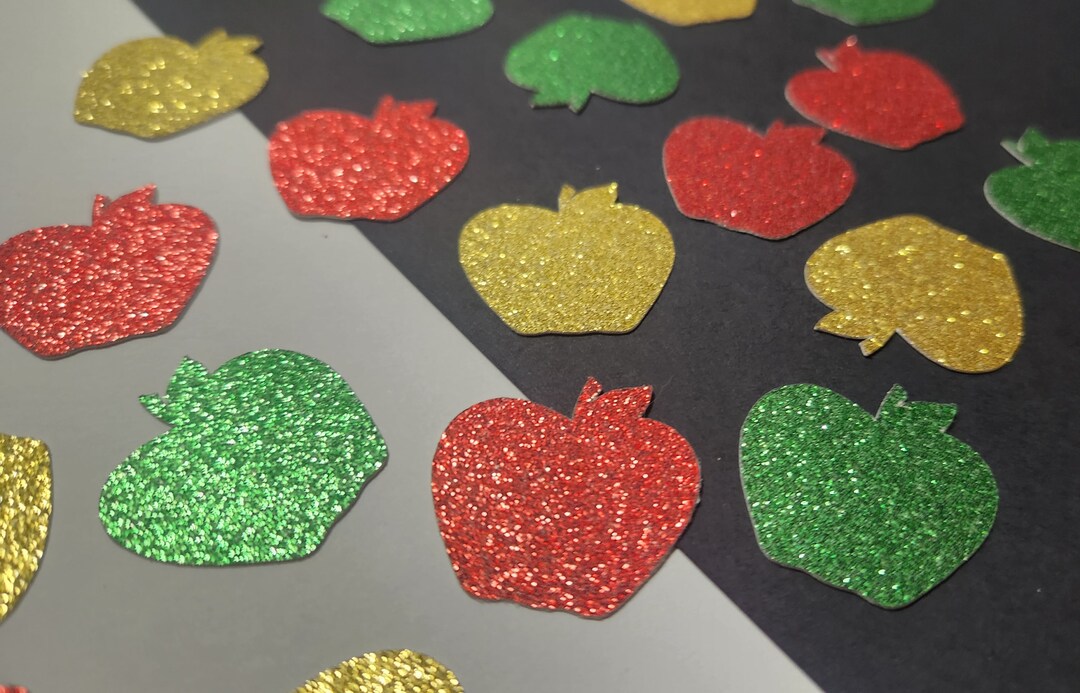 Glitter Apple Confetti - Cardstock Table Scatter, Autumn & Back to ...