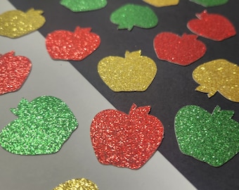 Glitter Apple Confetti - Cardstock Table Scatter, Autumn & Back to ...