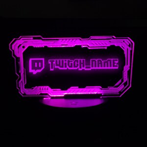 Personalised LED Gaming Name Tag Night Light Video Gaming Sign Choose ...