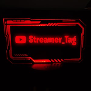 Personalised LED Gaming Name Tag Night Light Video Gaming Sign Choose ...