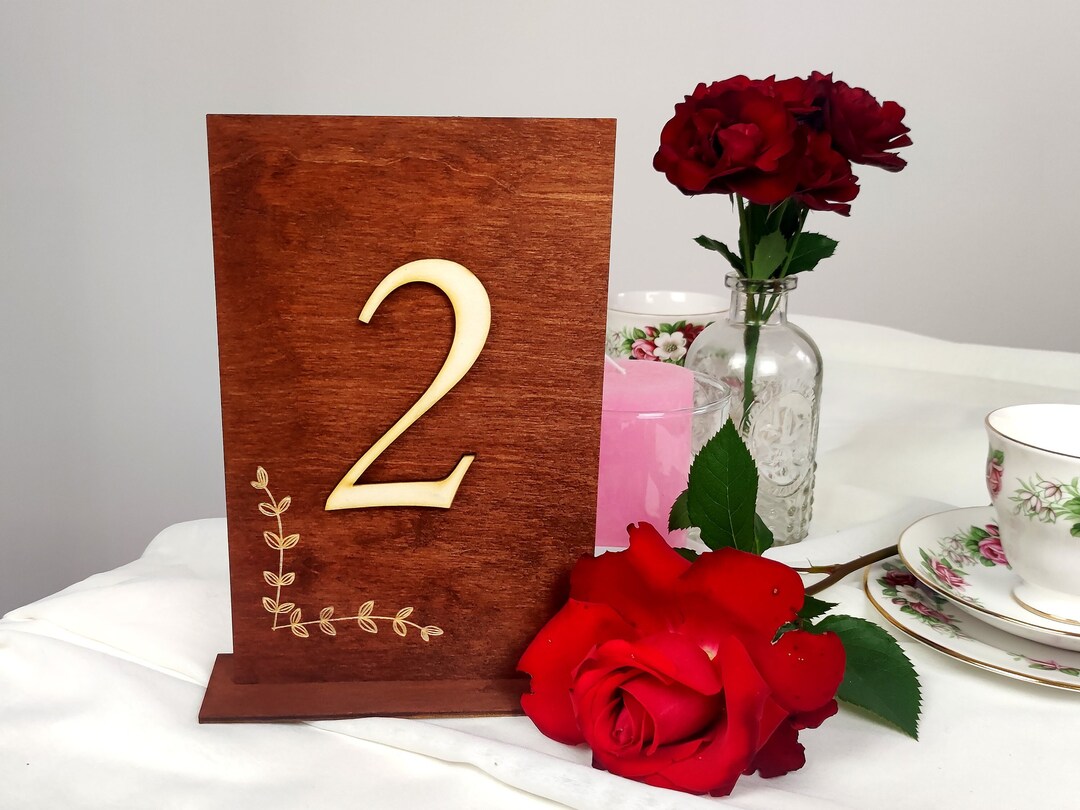 Wood Table Numbers for Wedding, Rustic Table Numbers, Double or One ...