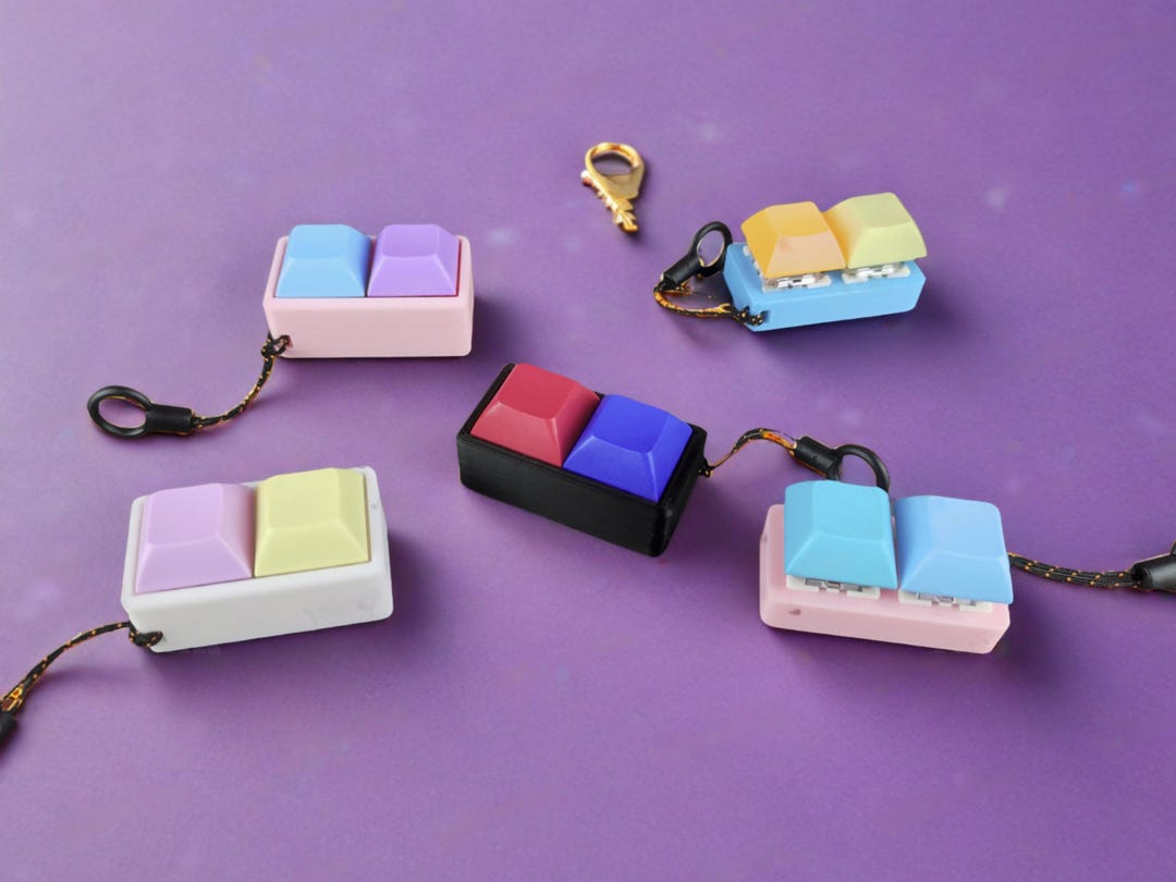 Customizable Colors Keyboard Fidget Toy Keychain for Men Gift Idea ...