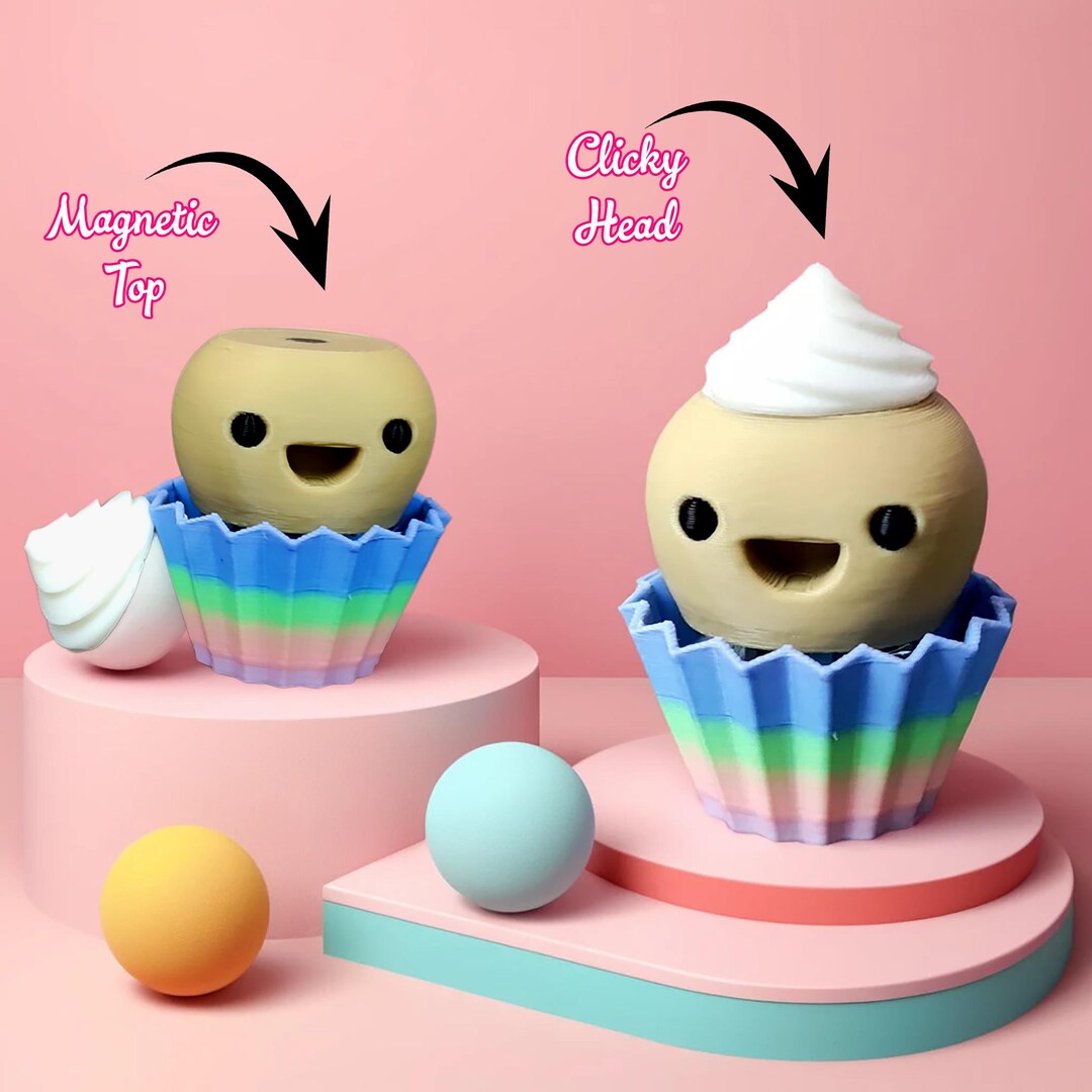 Keyboard Fidget Toy Keychain for Adults Cupcake Lover Gift Idea ...