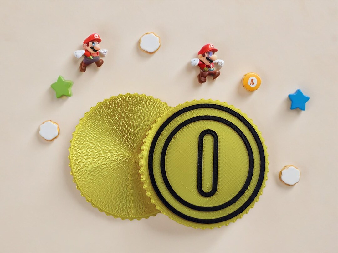 3D Printed Super Mario Coin Office Fidget Toy - Etsy