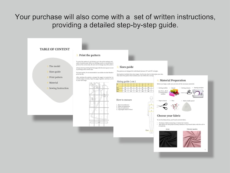 Pattern for a Long Women's Dress | Sewing Pattern for a Dress | Modest ...