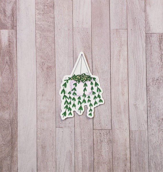 Hanging Plant Sticker for Laptop Plant Mom Gift for Bestie | Etsy