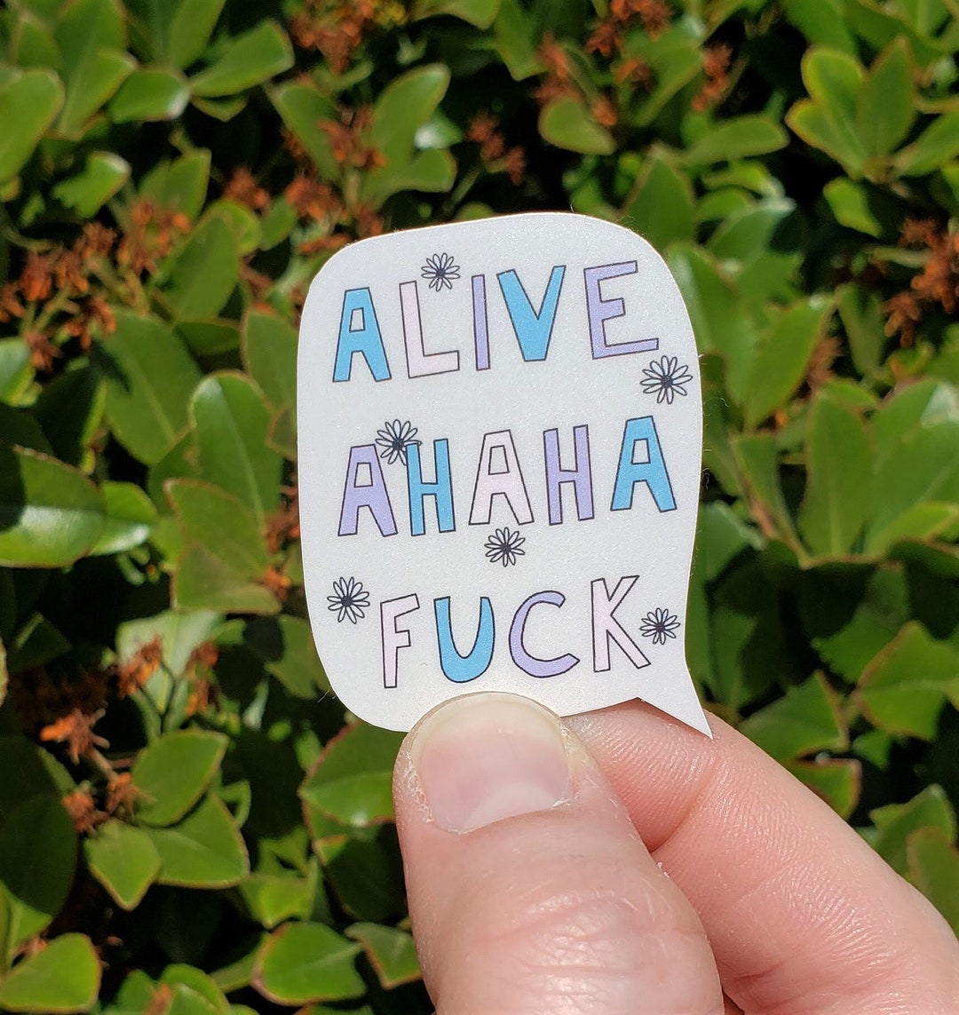 Sticker Alive Ahaha F pour ordinateur portable, Stickers rigolos pour ...
