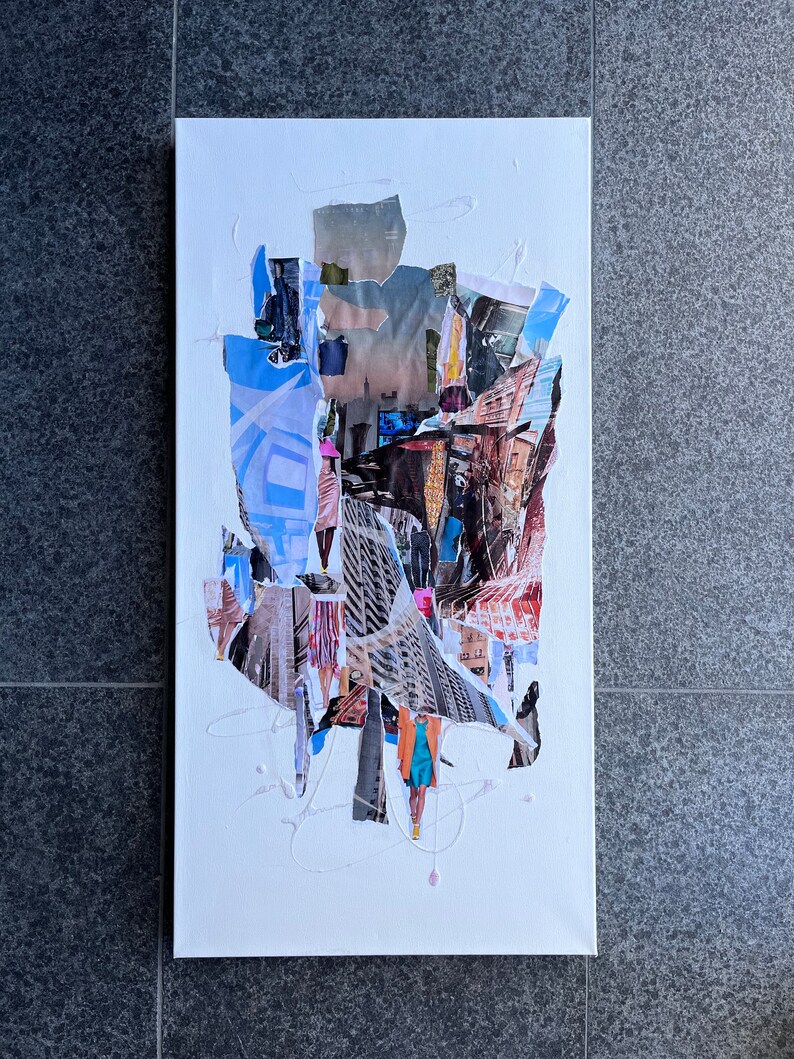 Vintage Looking Collage Art - Lost in the City 3 / Wall Art / Home ...
