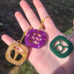 Zodiac Resin Key Chains - Etsy