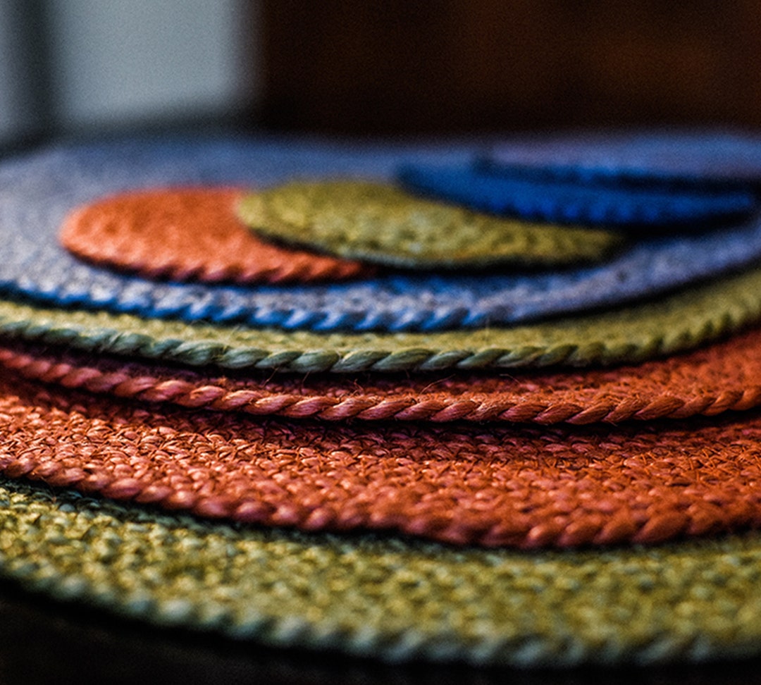 Set of 2 - Fair Trade Silky Jute Oval or Round Placemats - Etsy