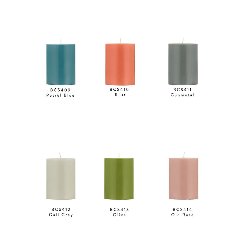 Small Solid Color Pillar Candles, Eco Wax & Fair Trade - Etsy