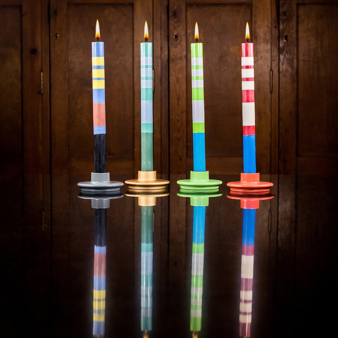 Striped Color Candles, Eco Wax & Fair Trade - Etsy