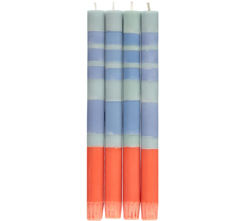 Striped Color Candles, Eco Wax & Fair Trade - Etsy