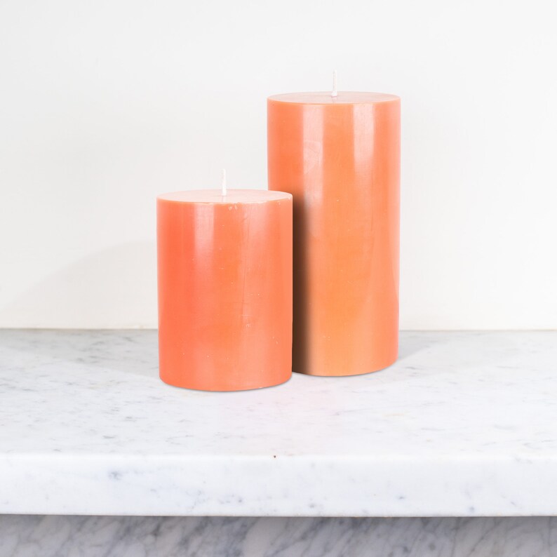 Small Solid Color Pillar Candles, Eco Wax & Fair Trade - Etsy