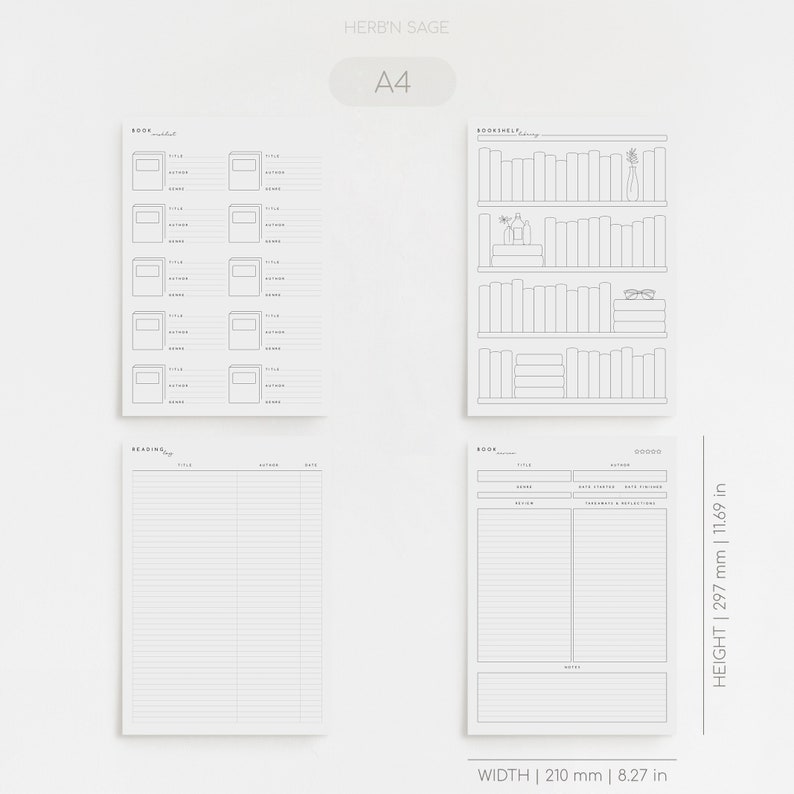 Reading Planner Printable, Book Tracker, Bookshelf Reading Log, Books I ...
